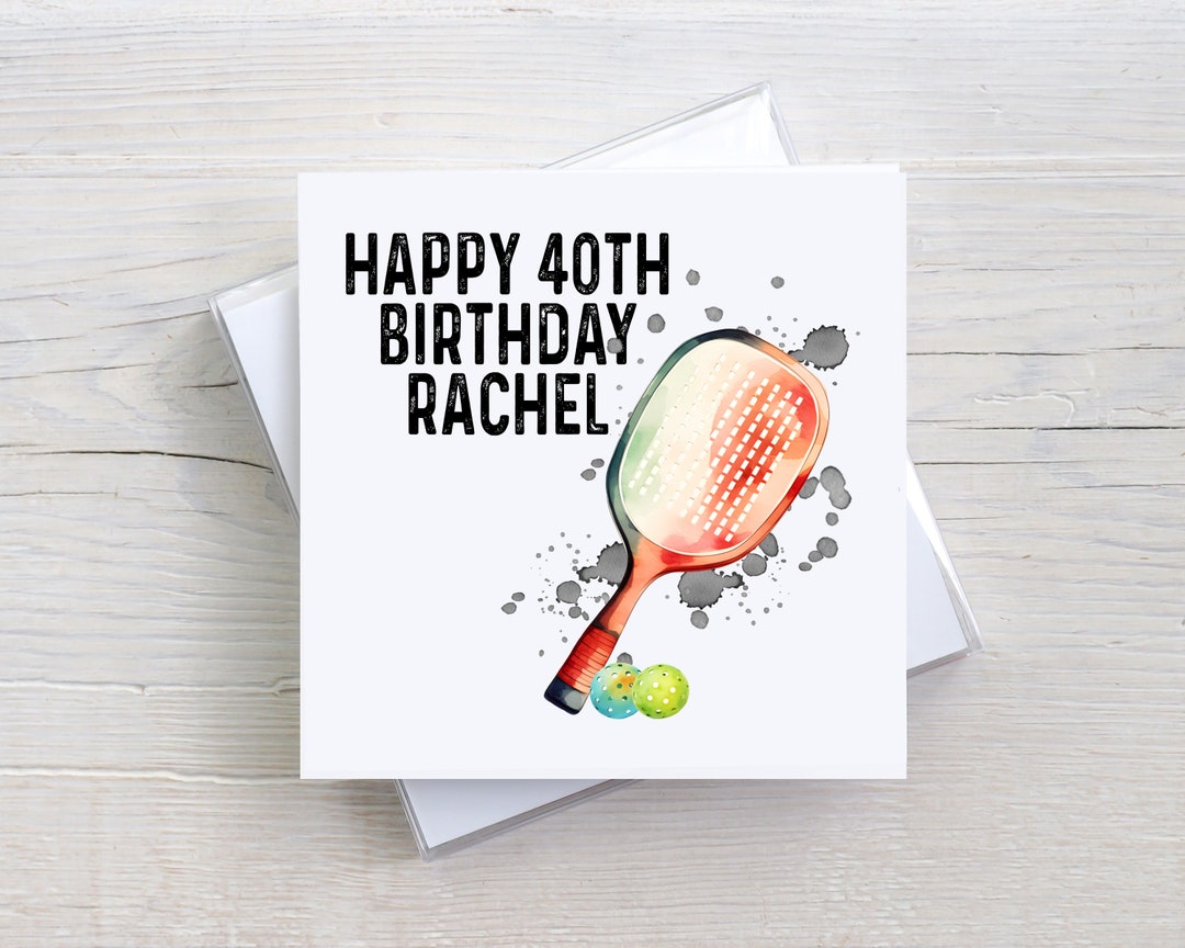 Personalized Pickleball Birthday Card | Paddle Sport Design - Etsy UK