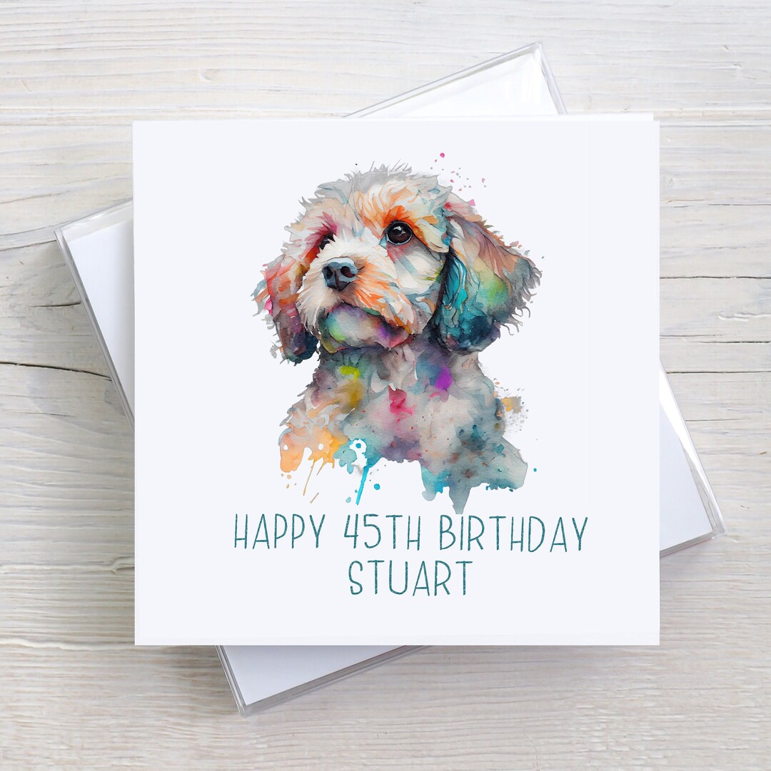 Personalised Cockapoo Birthday Card Card for Dog Lover Cockerpoo Gift ...