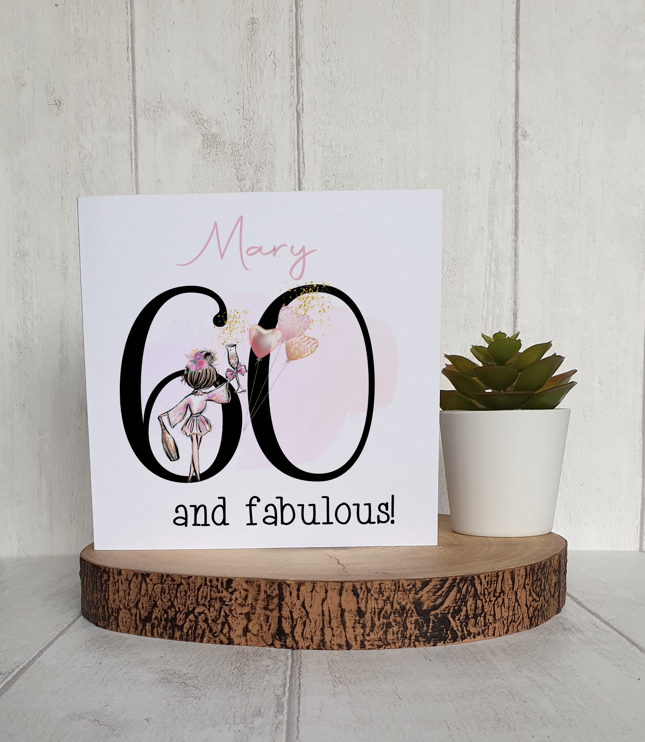 60th Birthday Card Personalised Sixtieth Card - Etsy UK