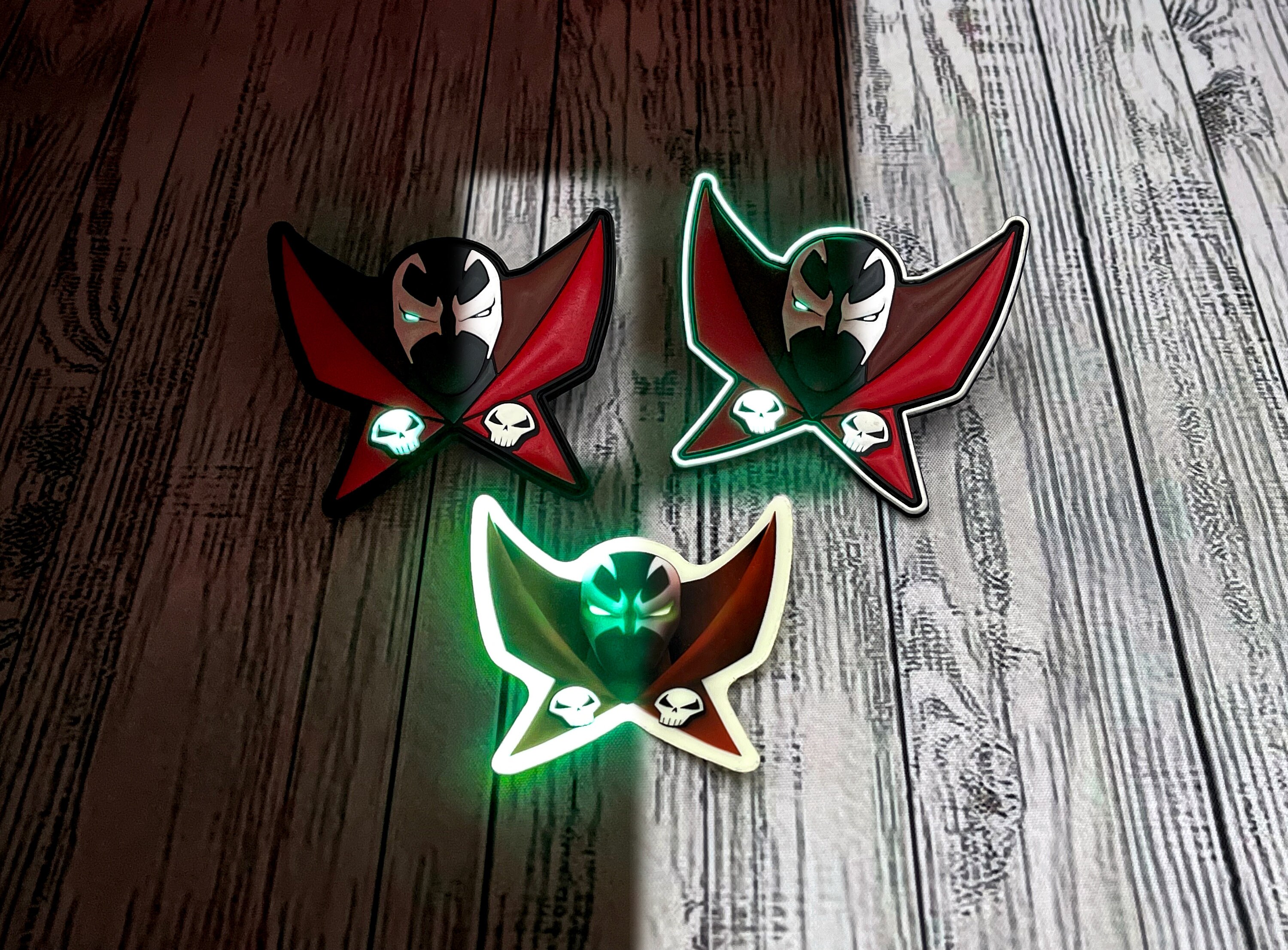 Spawn PVC Patches Collectibles, Iron on and Sew on Glow in the Dark Accents, Classic Spawn Todd ...