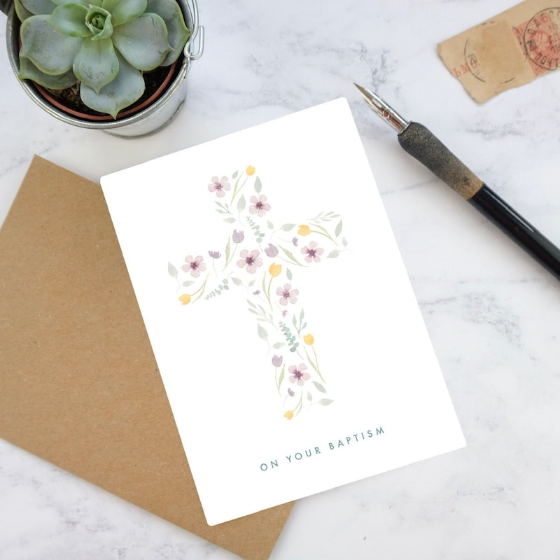 Adult Baptism Card - Etsy