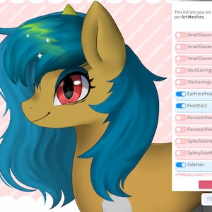 Customizable Pony Vtuber Model (premade, Live2d, for Commercial Use) - Etsy