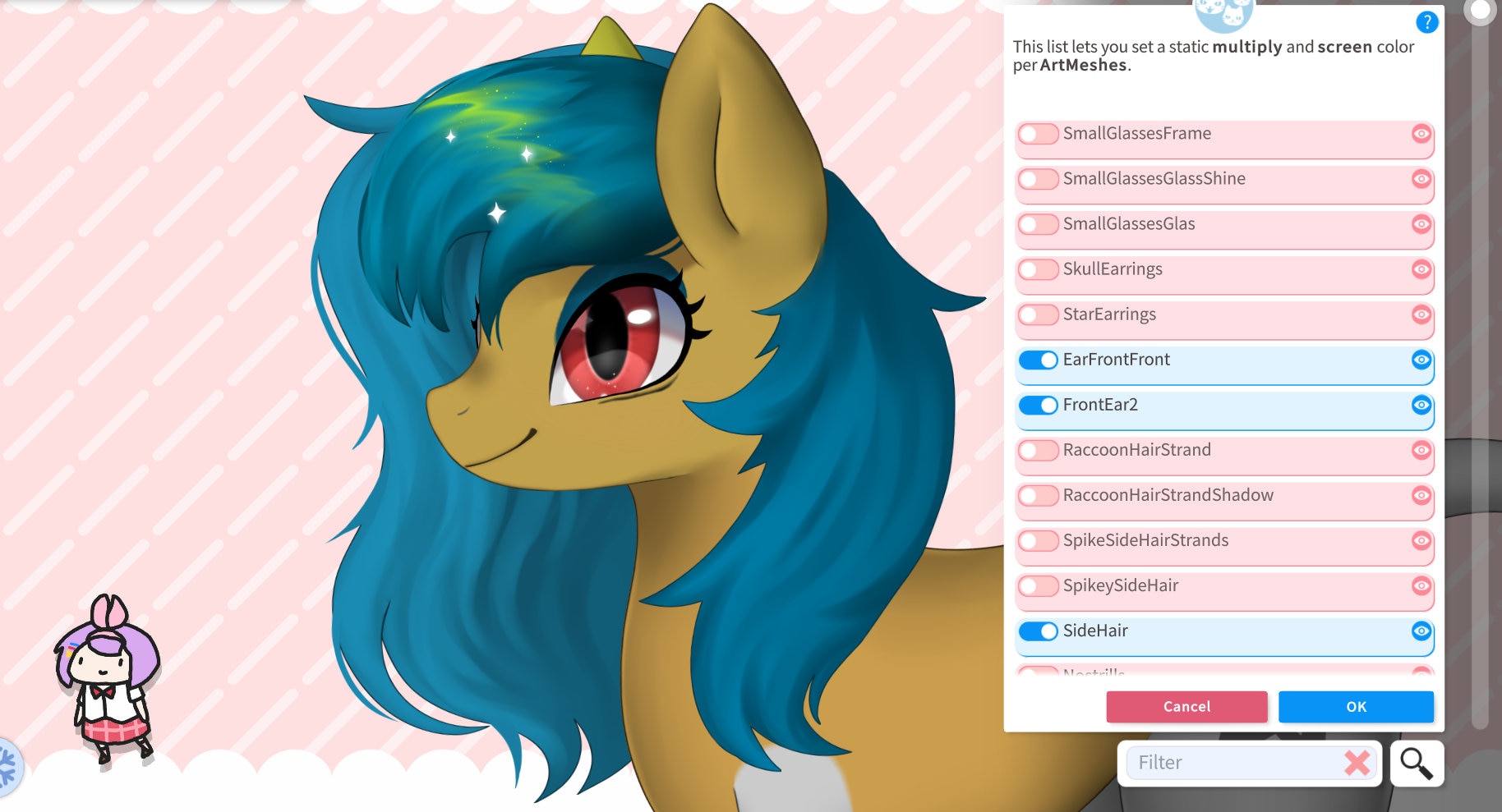 Customizable Pony Vtuber Model (premade, Live2d, for Commercial Use) - Etsy