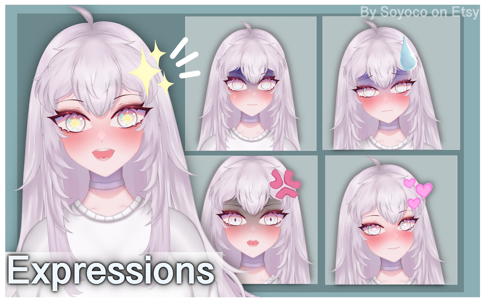 Customizable Vtuber Model art & Rig Premade - Etsy