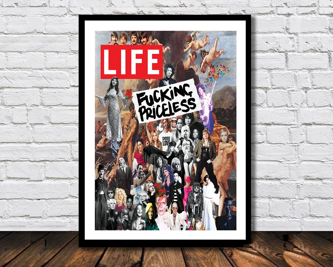 Life Magazine Reworked Cover Art Print. Collage Art Print, Collage ...