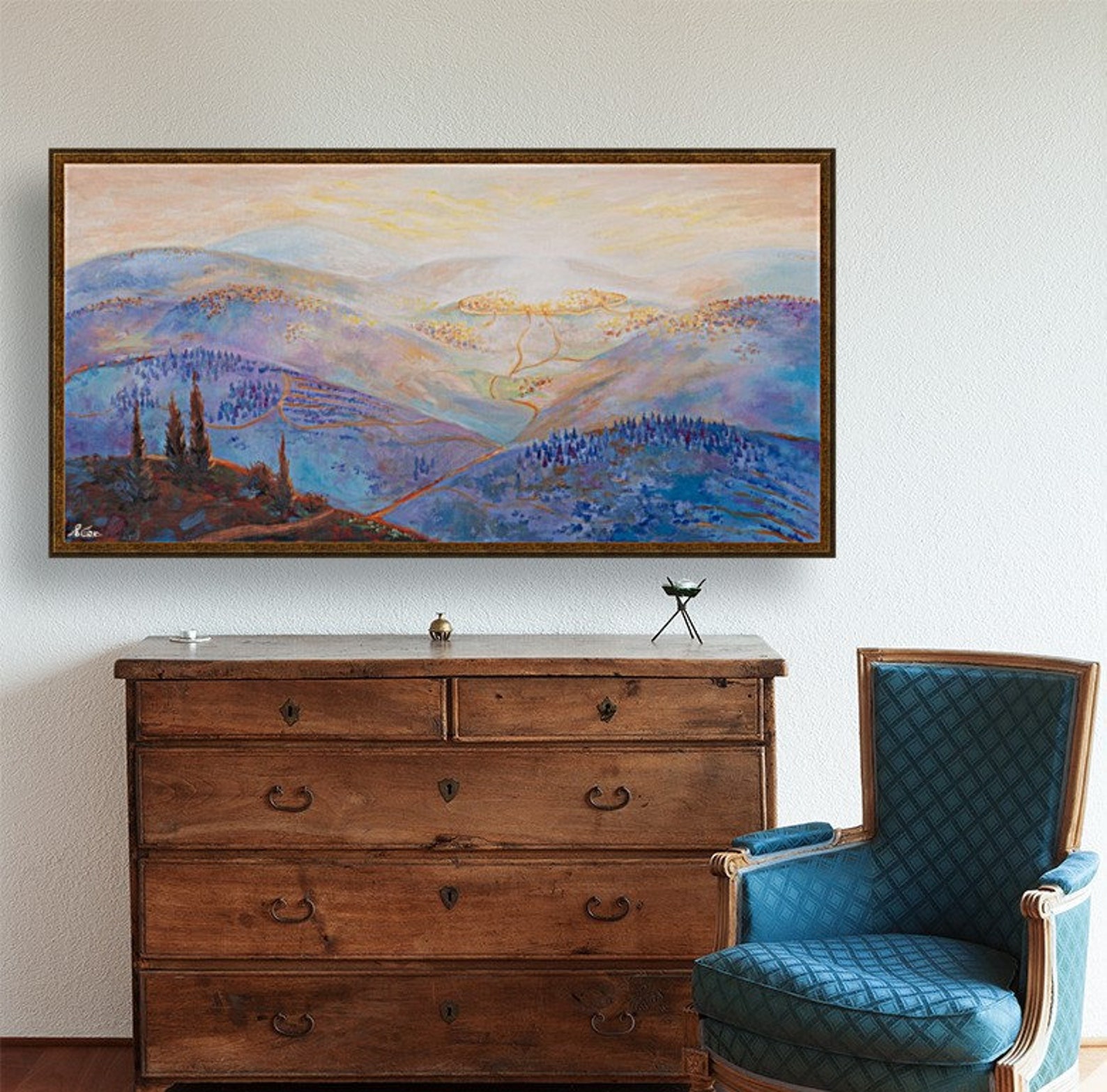 Panoramic Jerusalem Hills Landscape Jewish Wall Art Israel - Etsy