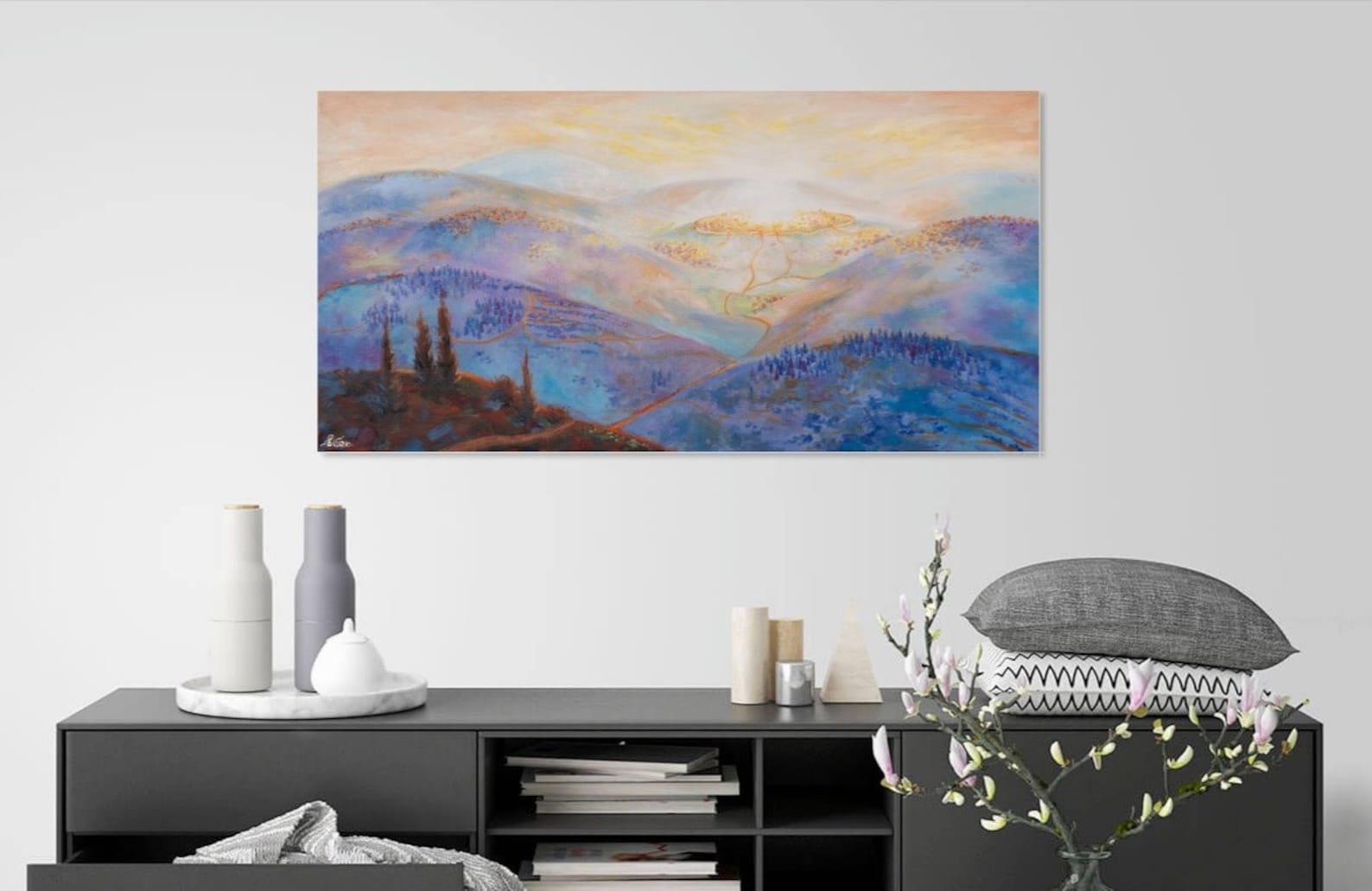 Panoramic Jerusalem Hills Landscape Jewish Wall Art Israel | Etsy