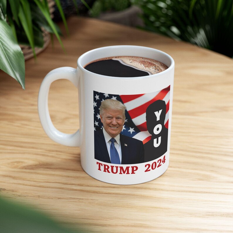 Custom Trump Mug, Trump 2024, Your Photo Next to Trump, Custom Photo ...