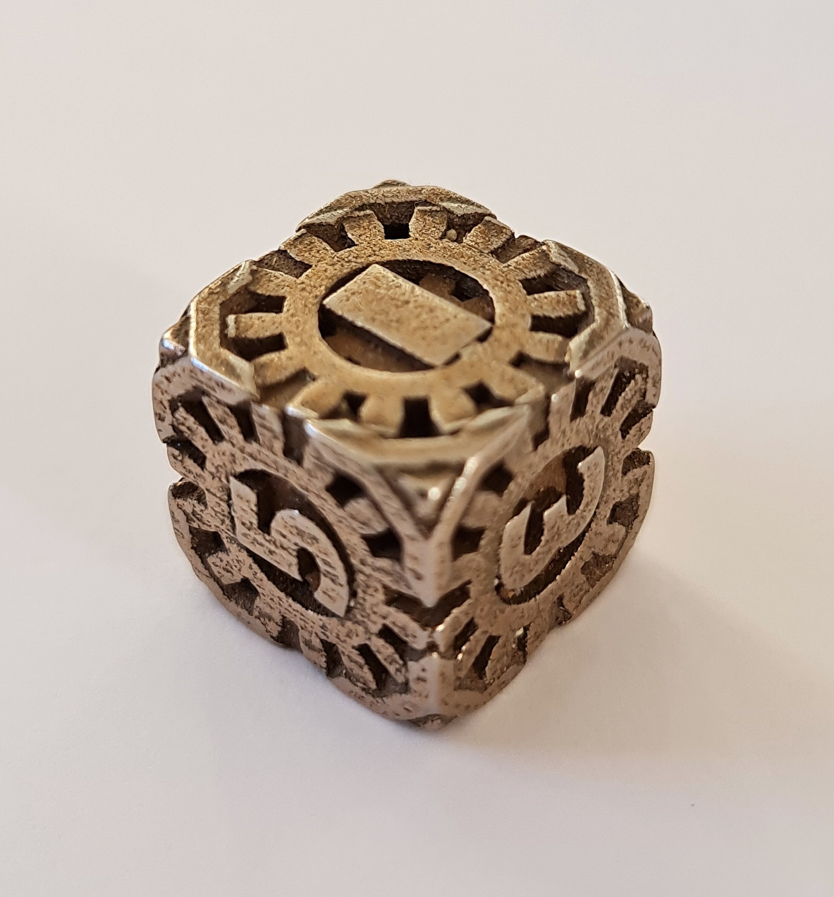 Steampunk D6 Hollow Steel Dice RPG Six Sided Dice for Dungeons and ...