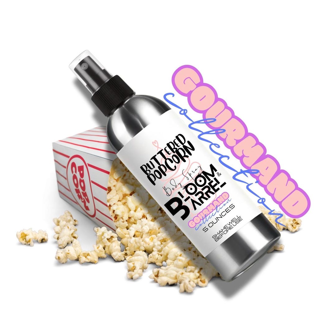 BUTTERED POPCORN Body Spray - Sea Salt, Butter, Roasted Popcorn Kernel ...