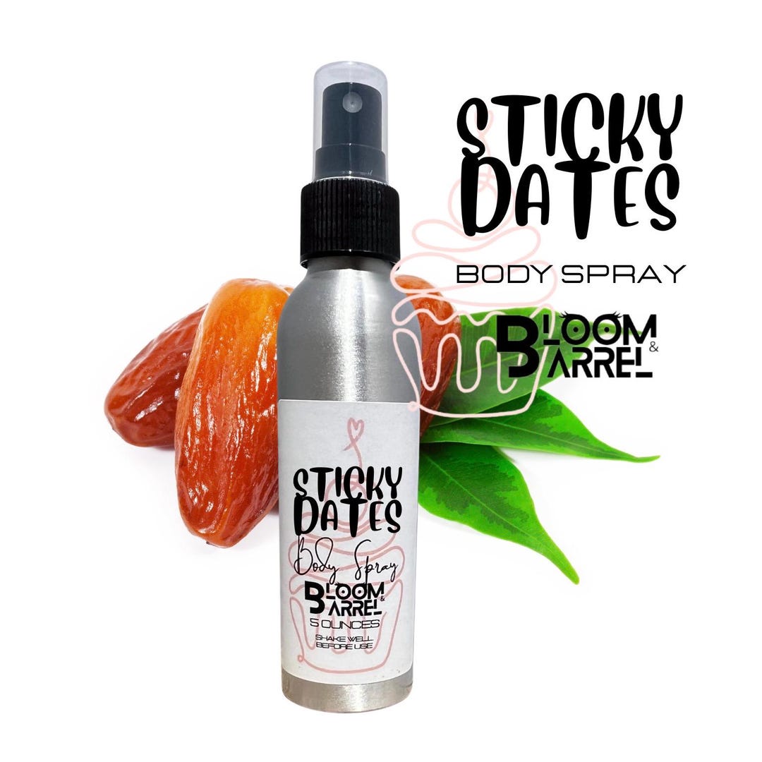 Sticky Dates Body Spray | Caramel + Benzoin + Sandalwood + Vanilla ...