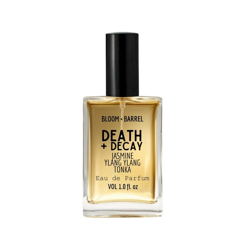 Death + Decay Perfume: Jasmine, Ylang Ylang & Tonka Funeral Floral ...
