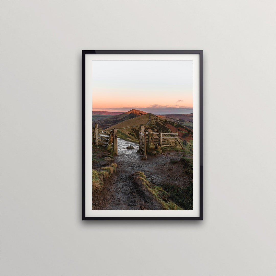 Mam Tor Gate Evening Colours print/mounted - Etsy
