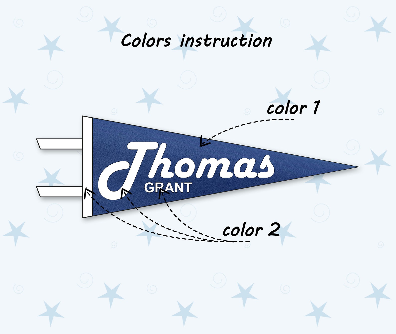 George Pennant - Custom Name Wool Felt Pennant Flag - Vintage Style ...