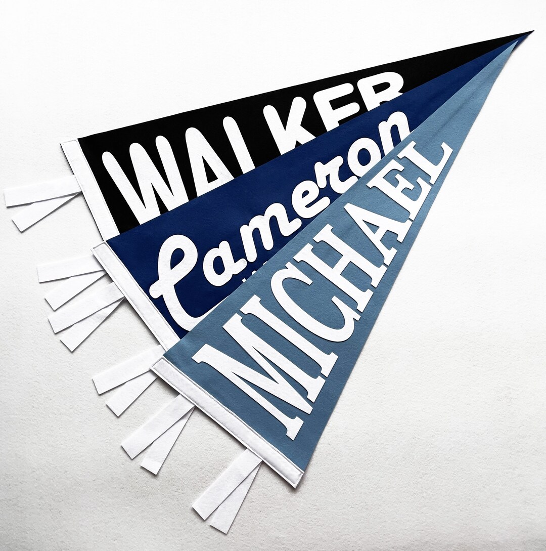 Personalized Pennants Bulk Proposition, Custom Felt Name Flag, Custom ...