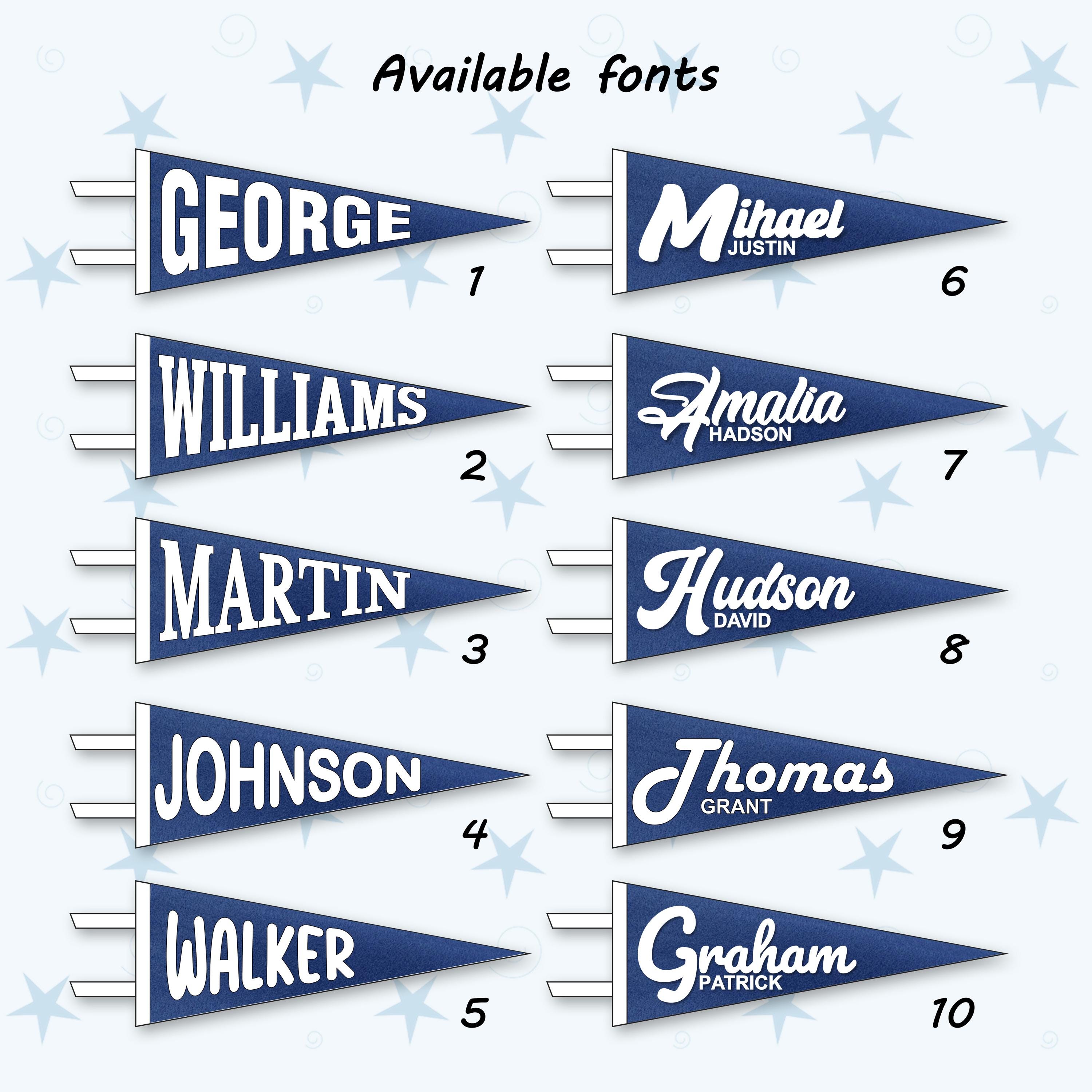 George Pennant - Custom Name Wool Felt Pennant Flag - Vintage Style ...