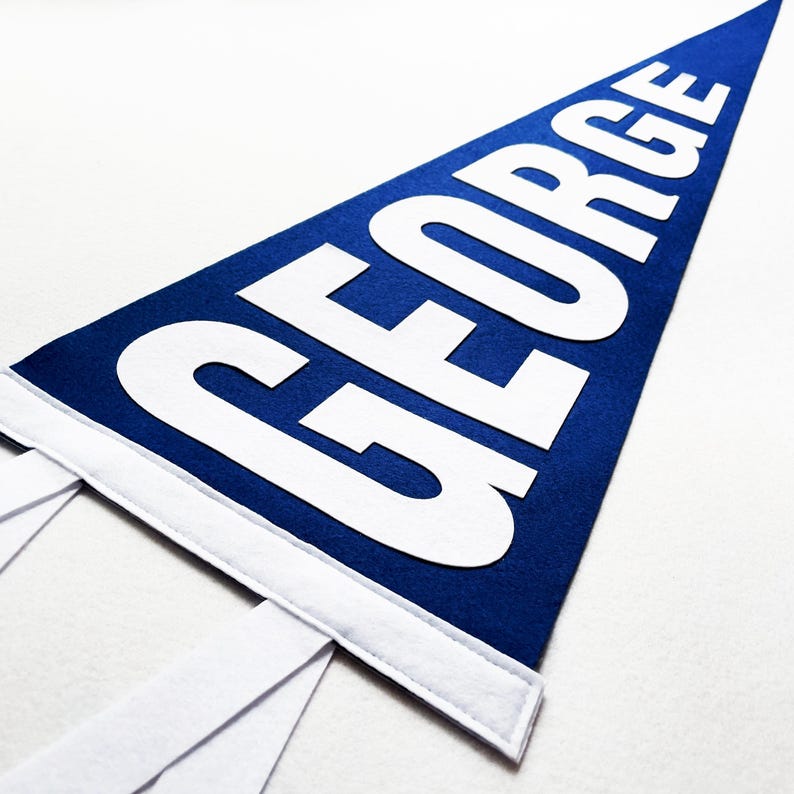 George Pennant - Custom Name Wool Felt Pennant Flag - Vintage Style ...