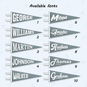 Name Pennant, Custom Name Wool Felt Pennant Flag, Vintage Style ...