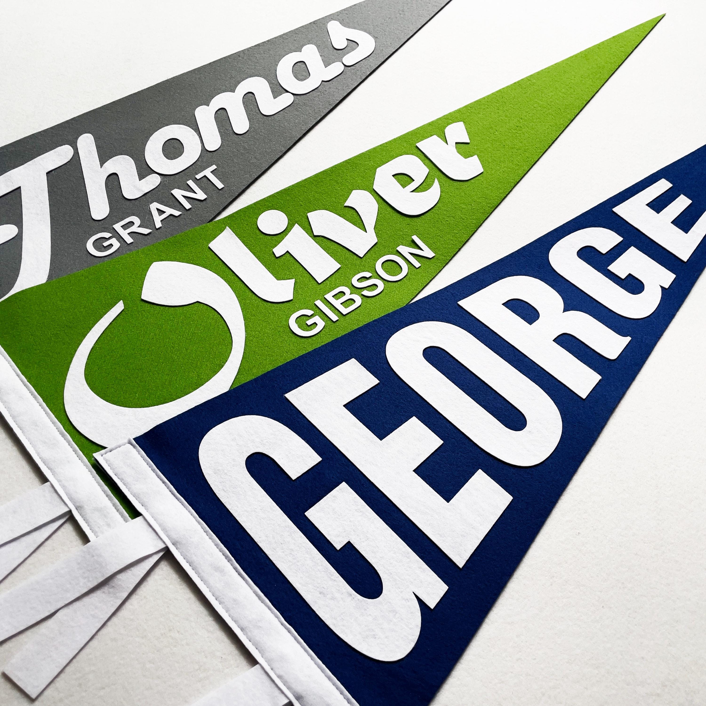 George Pennant - Custom Name Wool Felt Pennant Flag - Vintage Style ...