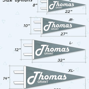 Felt Name Pennant, Custom Name Wool Pennant Flags, Triangle ...