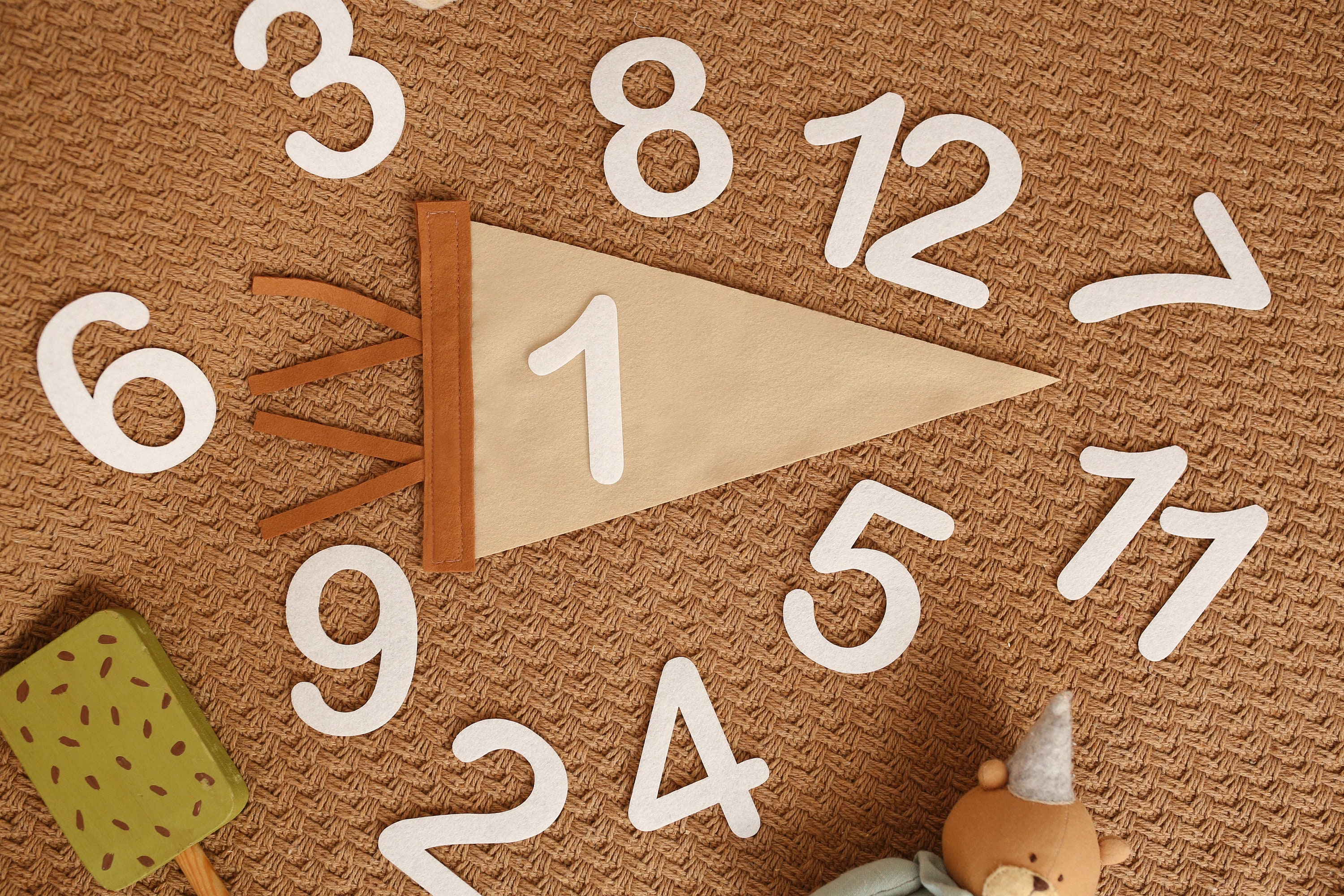 Monthly Milestone Pennant, Baby Milestone Monthly Felt Pennant, Monthly ...