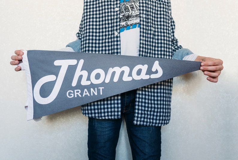Large Pennant Flag Custom Felt Name Flag Personalized House - Etsy