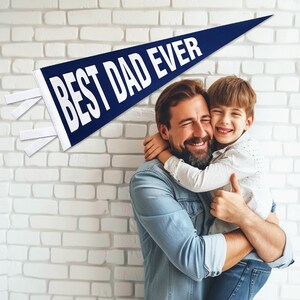 Best Dad Gift, Best Dad Ever Pennant, Father Day Gift, Gift for Father ...