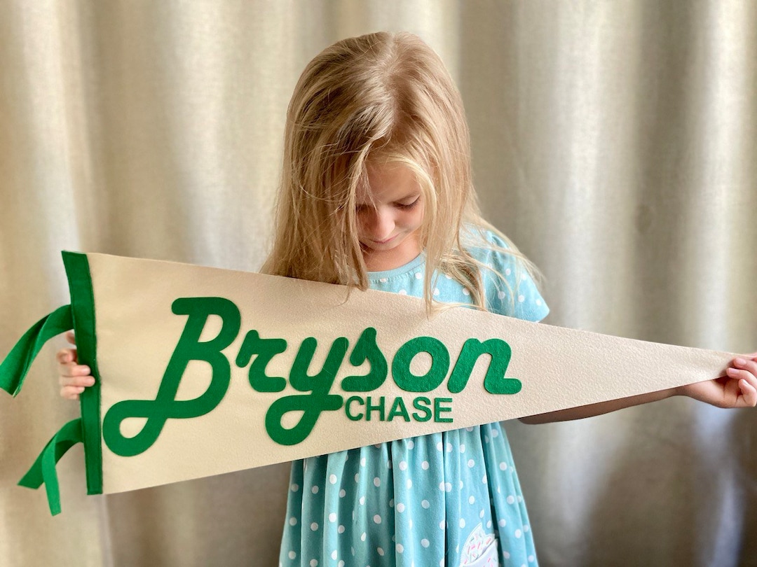 Personalized Pennants Bulk Proposition, Custom Felt Name Flag, Custom ...