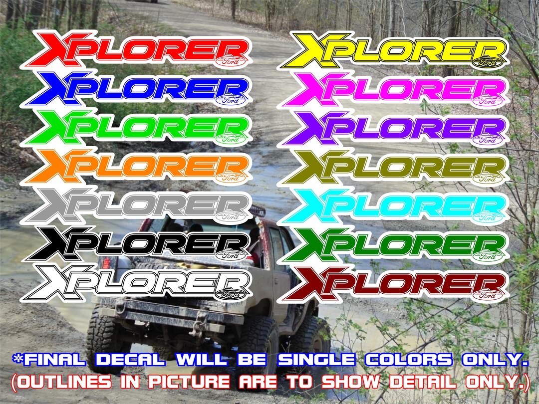 Ford Explorer "xplorer" Decal, Choose Color and Size - Etsy