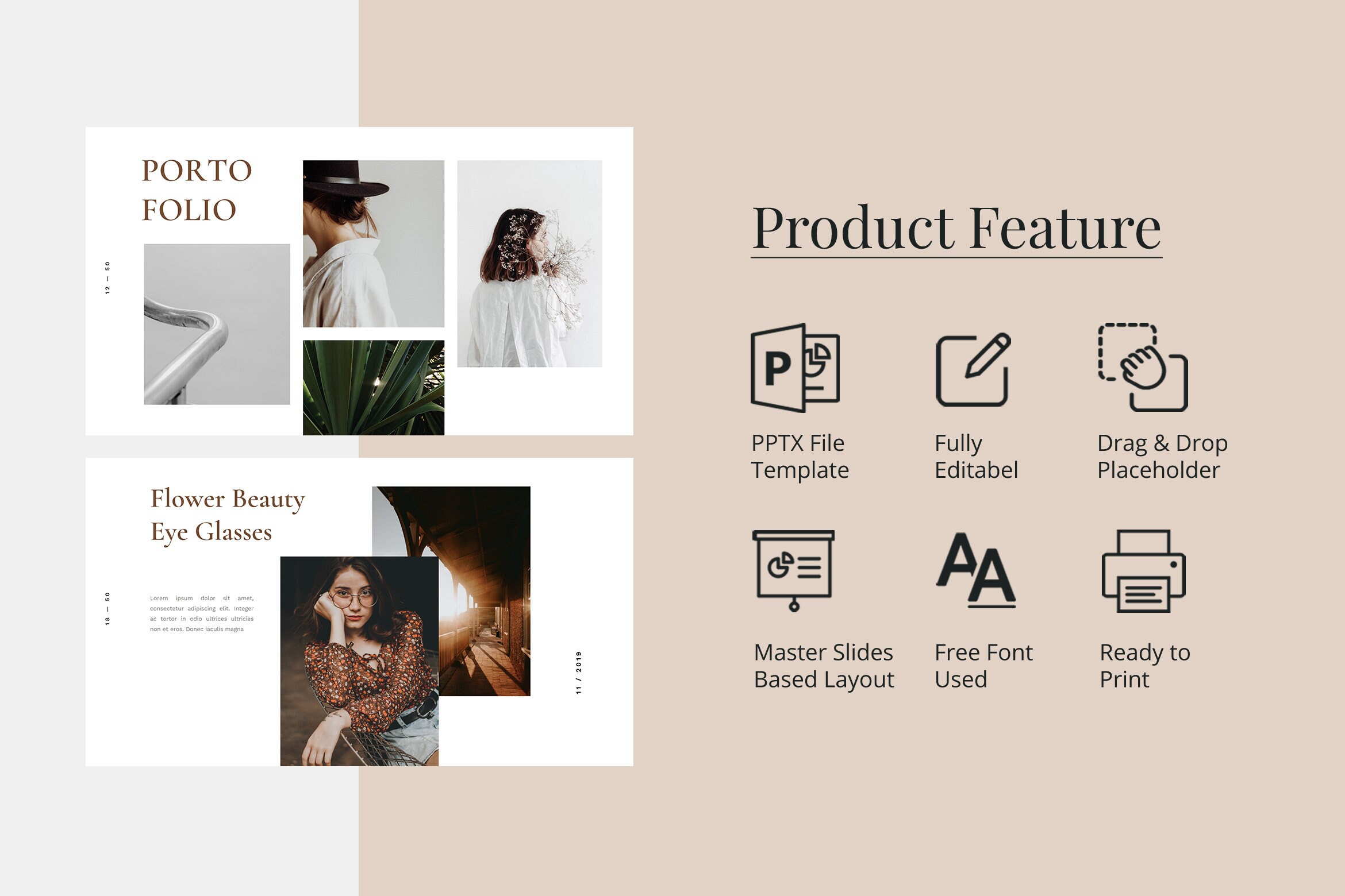 Venus - Minimalist Powerpoint Template | Lookbook | Catalogue | Ebook ...