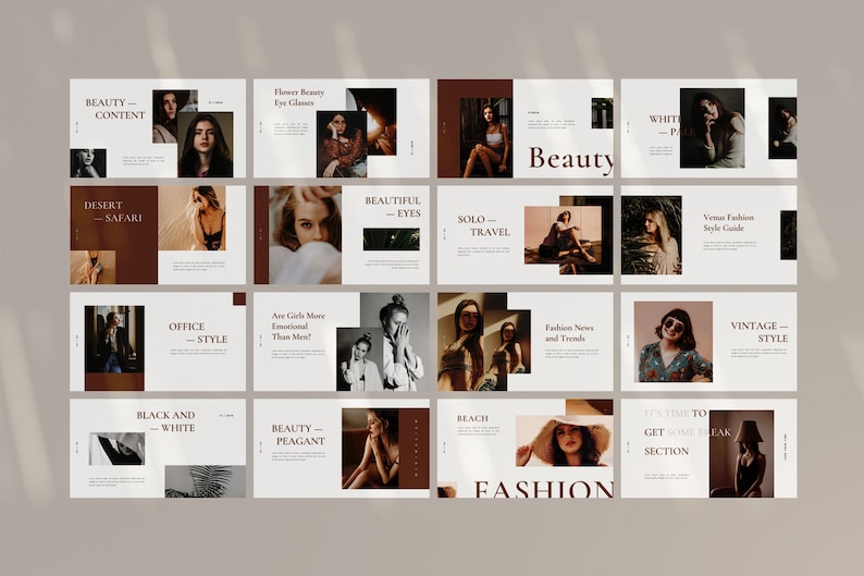 Venus - Minimalist Powerpoint Template | Lookbook | Catalogue | Ebook ...