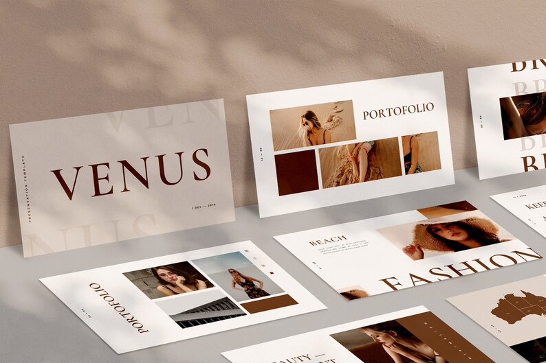 Venus - Minimalist Powerpoint Template | Lookbook | Catalogue | Ebook ...