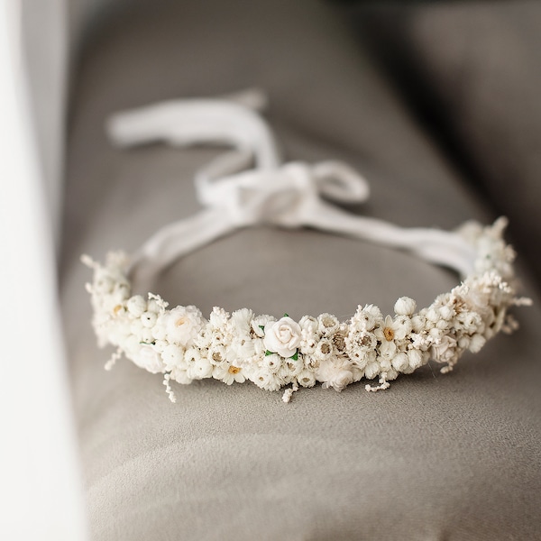 White Flower Crown - Etsy