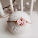 Shabby Pale Pink Bow With Natural Greenery, Vintage Style, Newborn ...