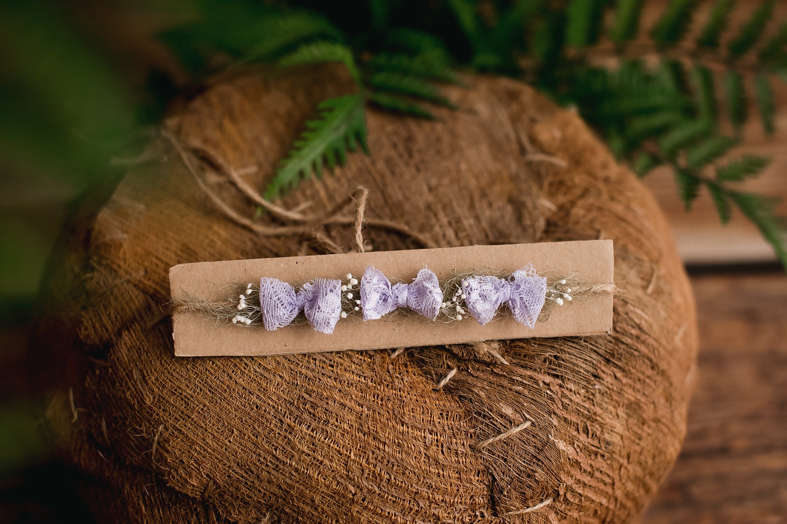 Very Cute Shabby Light Lavender Headband With Little Lace Bows | Etsy