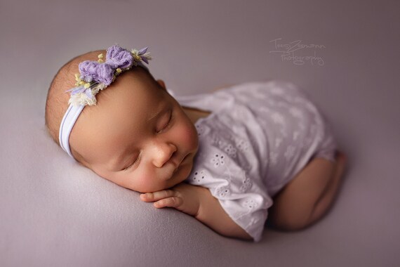 Cute Shabby Purple Bow With Natural Greenery Vintage Style - Etsy