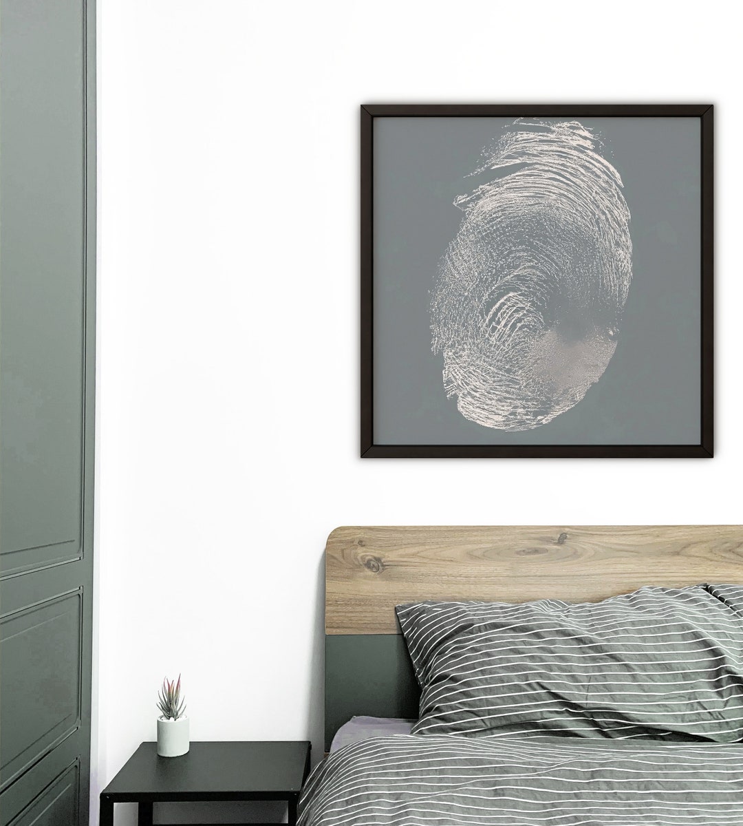 Fingerprint Square Wall Art for Living Room, Bedroom, Office, Home ...