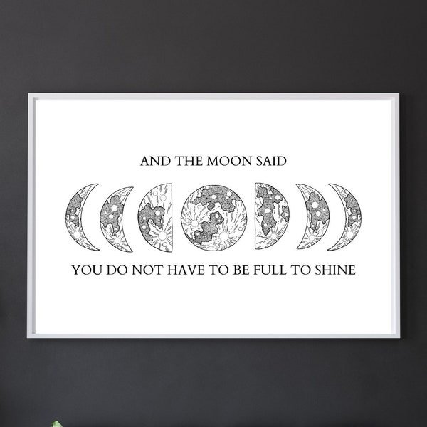Moon Quote - Etsy