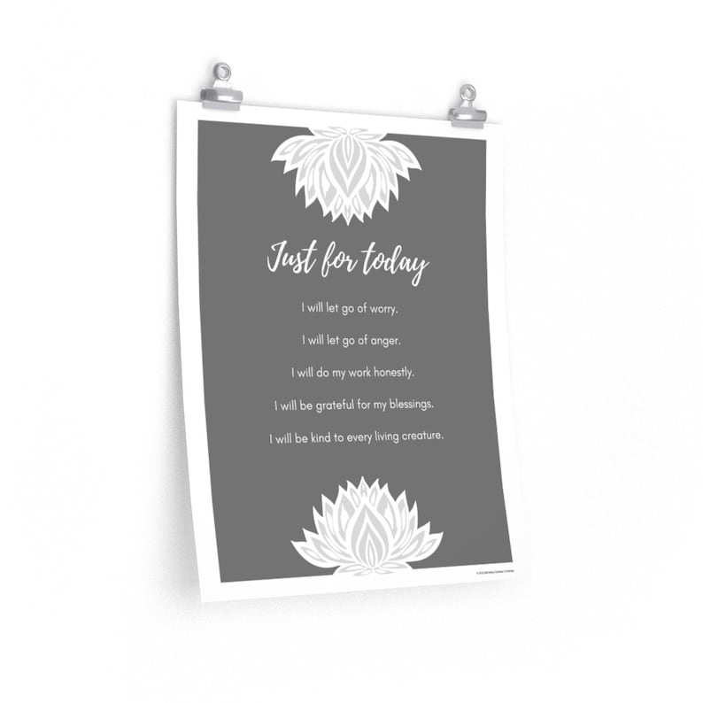 Reiki Principles "just for Today" Affirmation Art Reiki Energy Healing ...