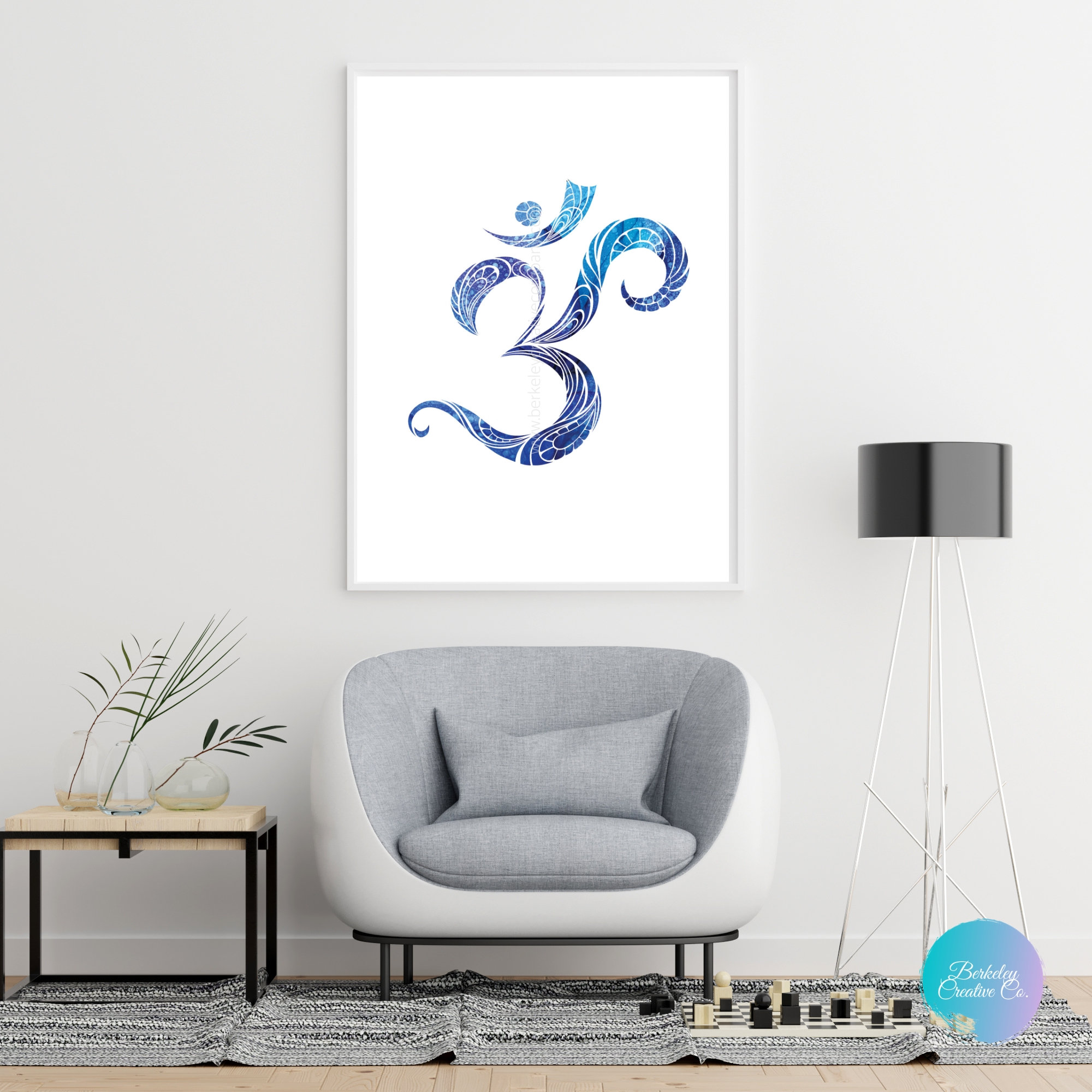 Om Wall Decor Artwork Print Om Poster for Meditation Room Art Yoga Home ...