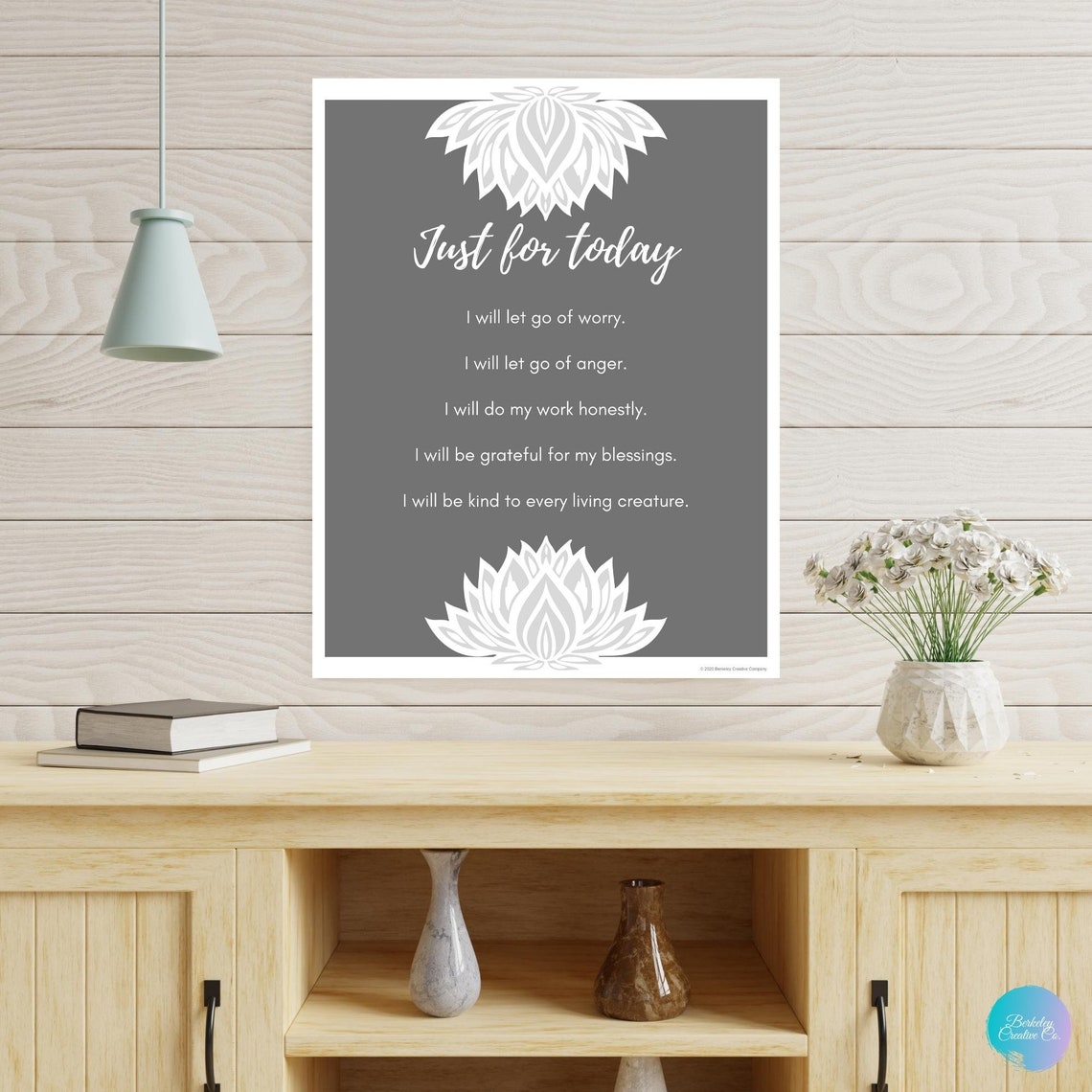 Reiki Principles just for Today Affirmation Art - Etsy