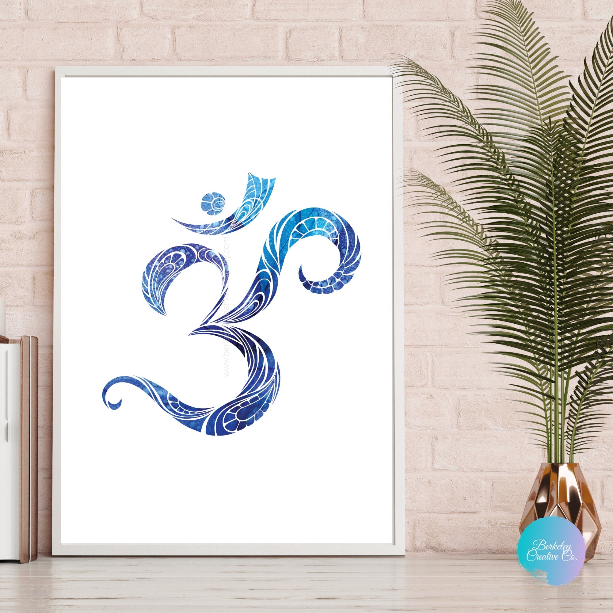 Om Wall Decor Artwork Print Om Poster for Meditation Room Art Yoga Home ...