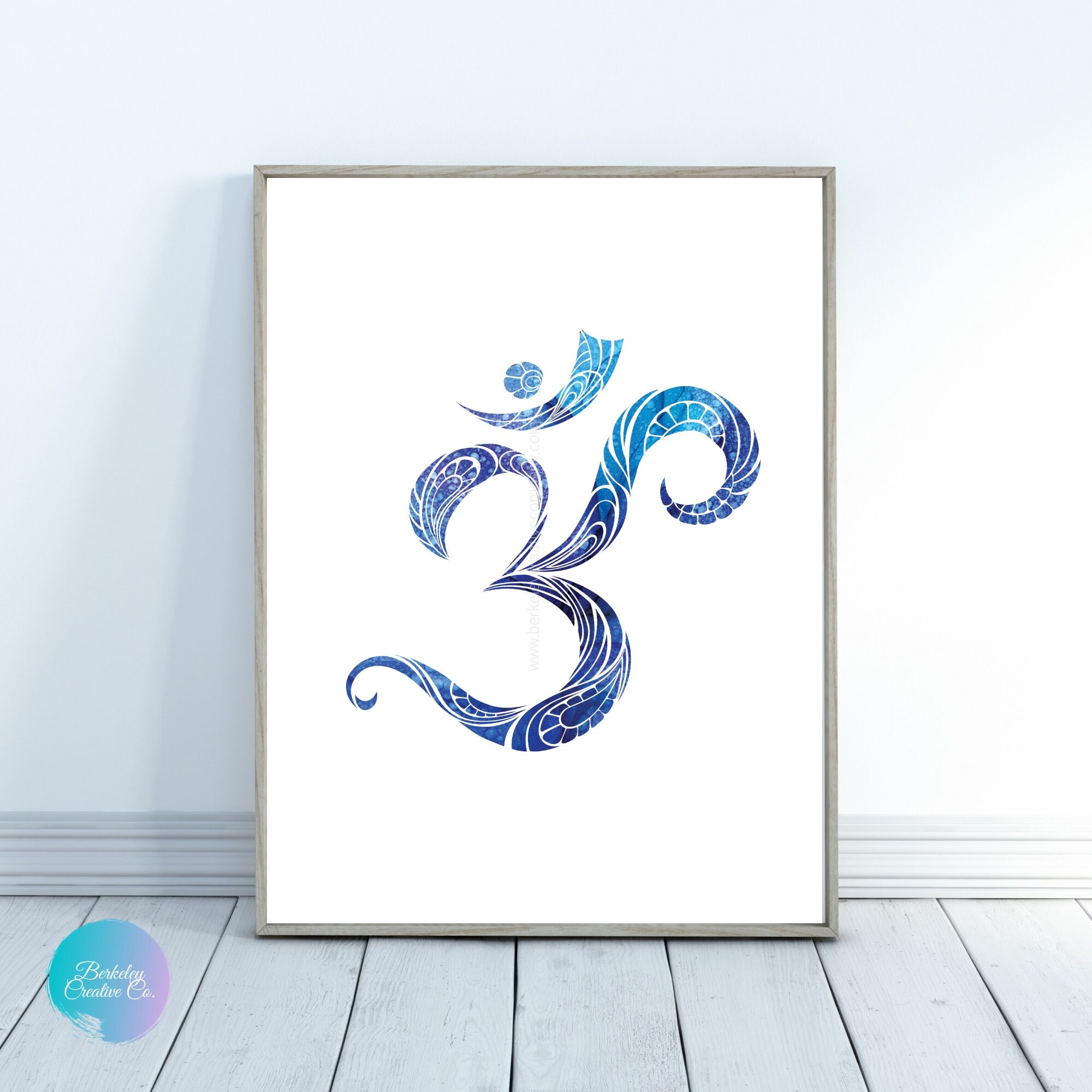 Om Wall Decor Artwork Print Om Poster for Meditation Room Art Yoga Home ...