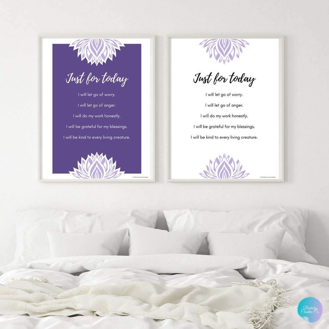 Reiki Principles Affirmation Art Instant Download & Printable Wall Art ...