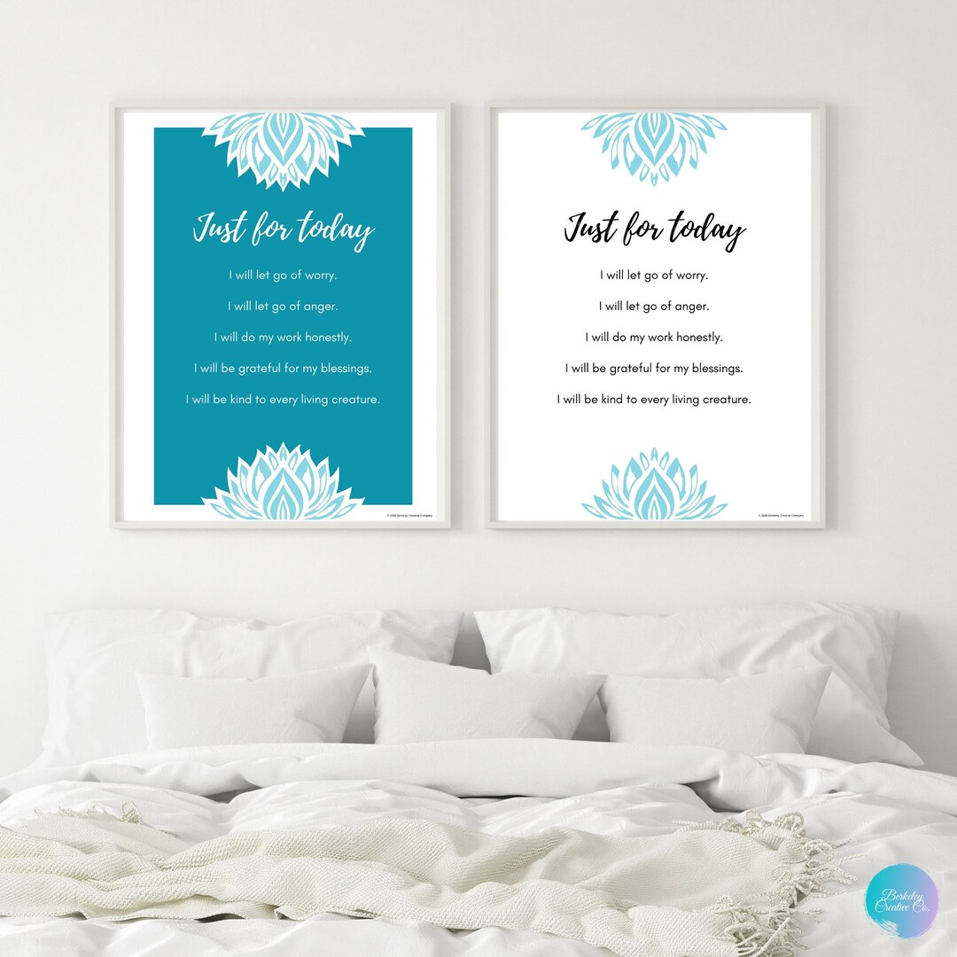 Reiki Principles "just for Today" Affirmation Art | Instant Download ...