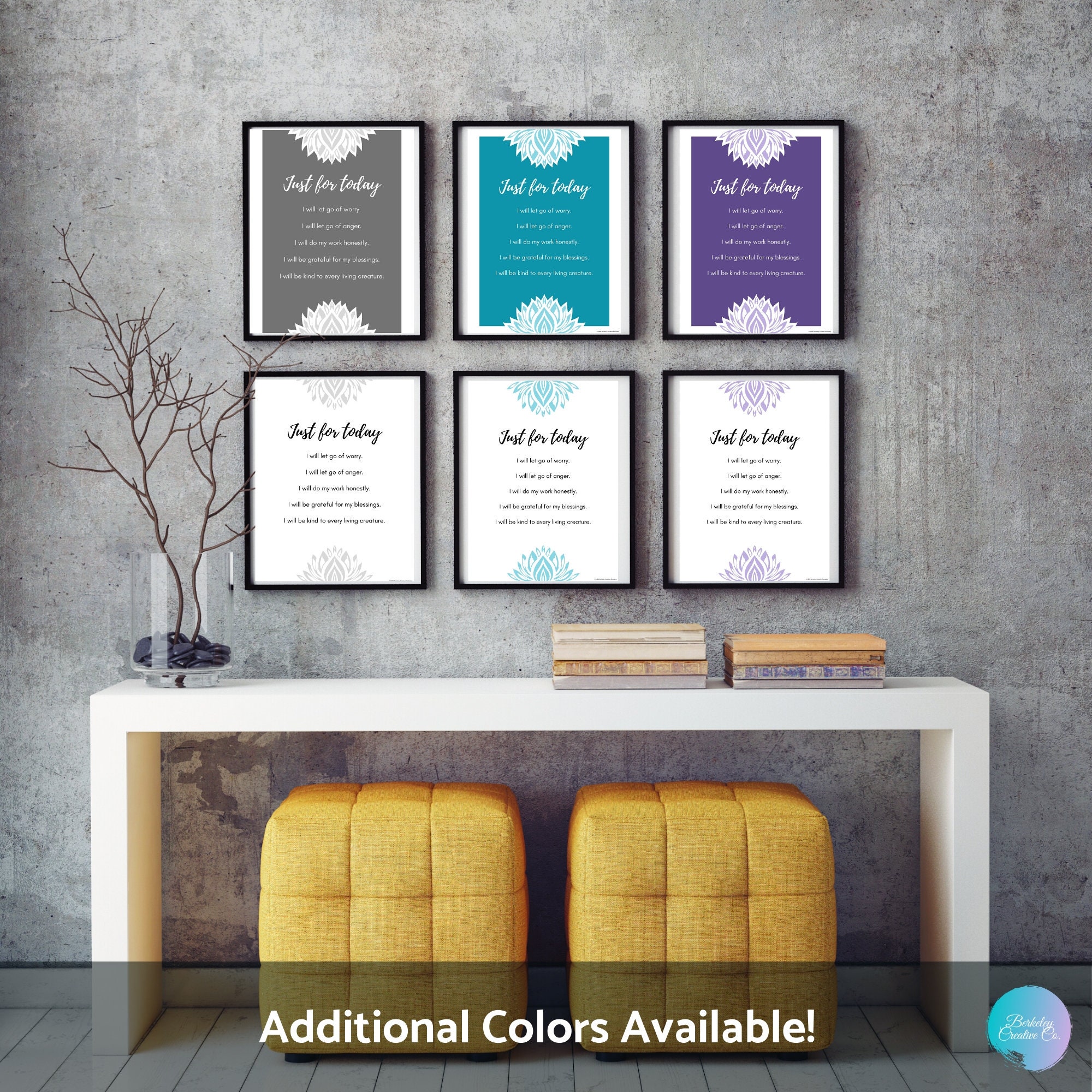 Reiki Principles Affirmation Art Instant Download & Printable Wall Art ...