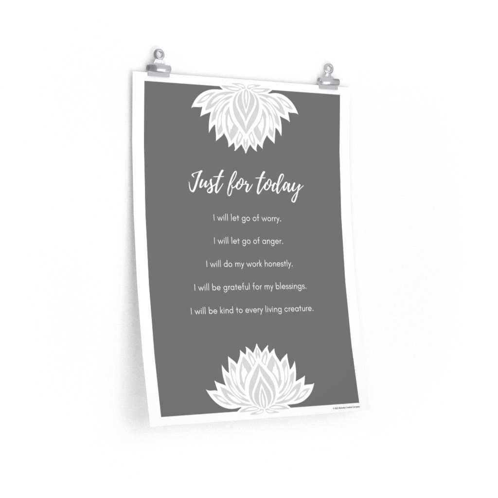 Reiki Principles "just for Today" Affirmation Art Reiki Energy Healing ...
