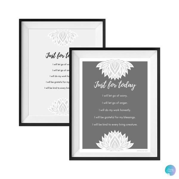 Just for Today Printable - Etsy