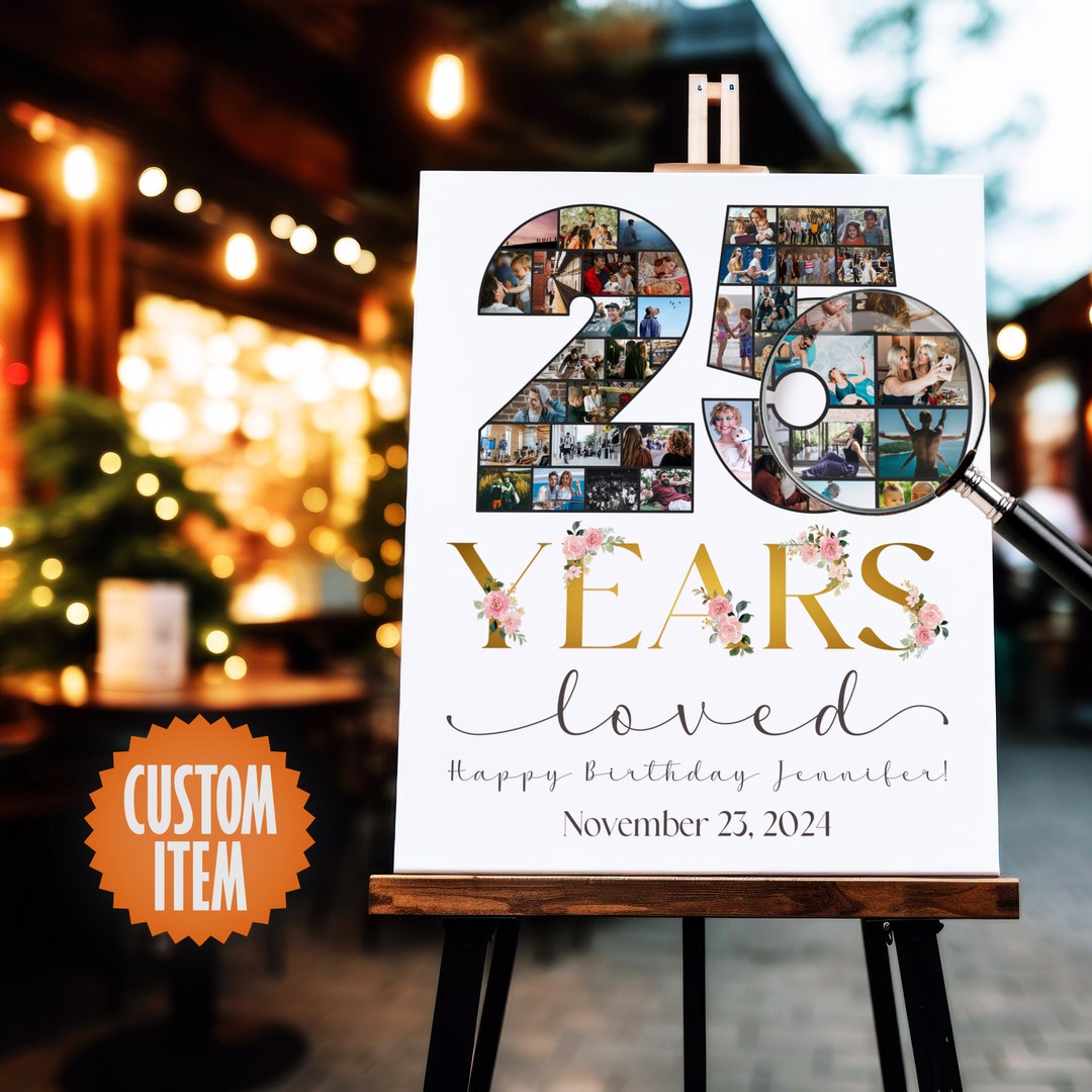 25th Birthday Decorations for Her | 25 Years Loved - 25th Birthday ...