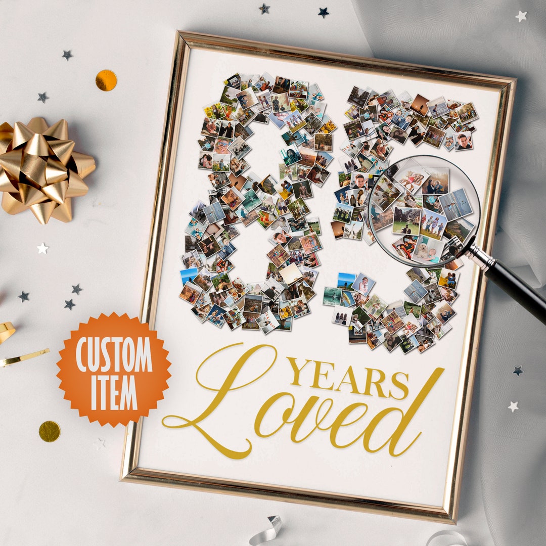 85th Birthday Decoration | 85th Birthday Photo Collage Sign | 85 Years ...